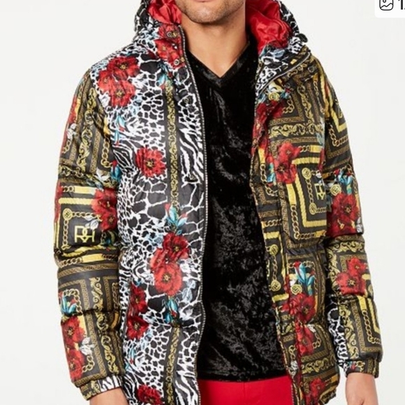 Reason | Jackets & Coats | Preowned Reason Mens Bold Floral And Chain ...